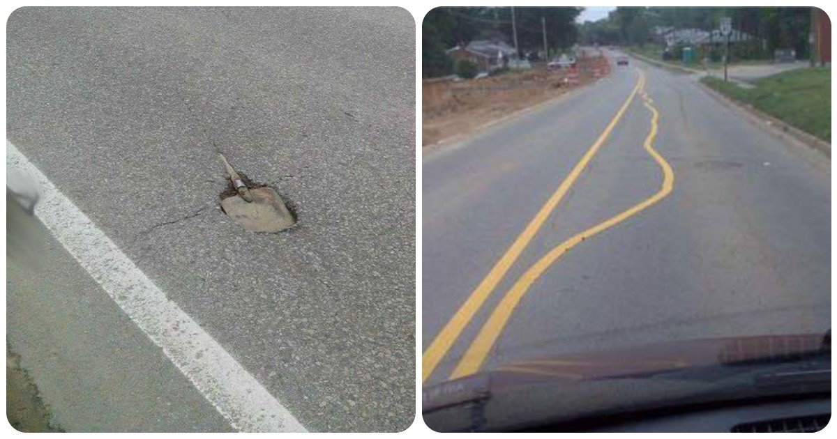 Funny Road Construction Fails, इन लोगों ने सड़क का सत्यानाश कर डाला है