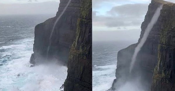 Video of Water Flowing Upwards. पानी ऊपर की ओर बहने लगा