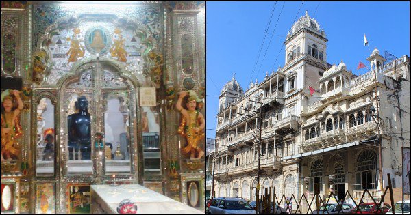 amazing jain temple kanch mandir of indore