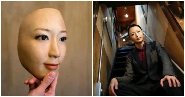Shuhei Okawara designed hyper realistic face masks Shuhei Okawara designed hyper realistic face masks