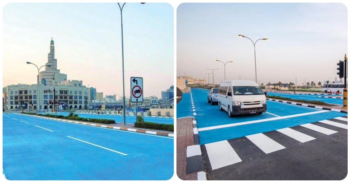 Qatar Roads Blue, क़तर की नीली सड़कें,