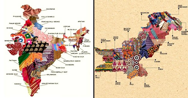 भारत-पाक का ऐसा अनोखा Embroidery Map देखा है? इसमें न सरहदों की कड़वाहट ...