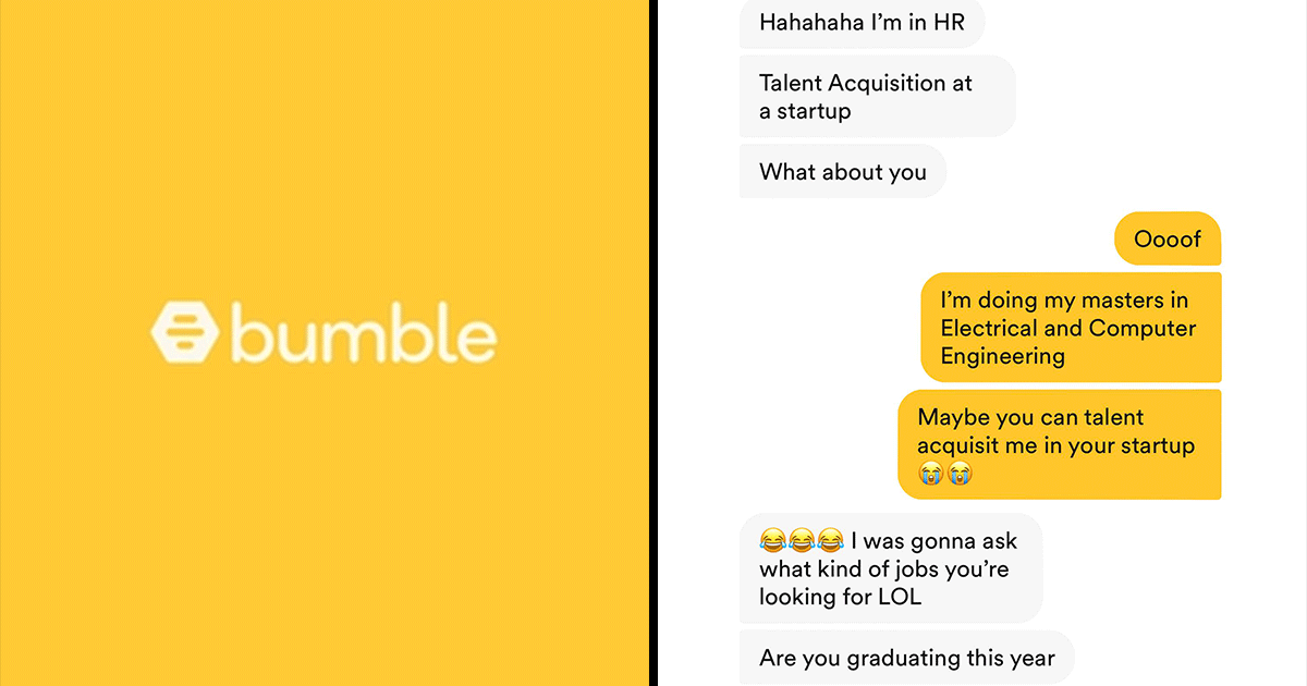 A Man Gets Job Interview On A Dating App Bumble | डेटिंग एप