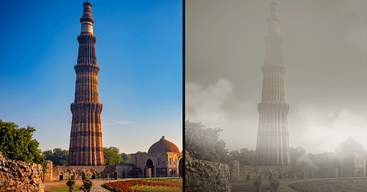 New Delhi Pollution Then Vs After Photos